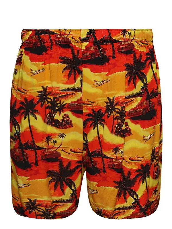 Balenciaga Pyjama Shorts - Orange