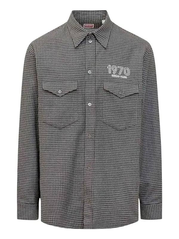 Kenzo Archive 1970 Military Shirt - Grey