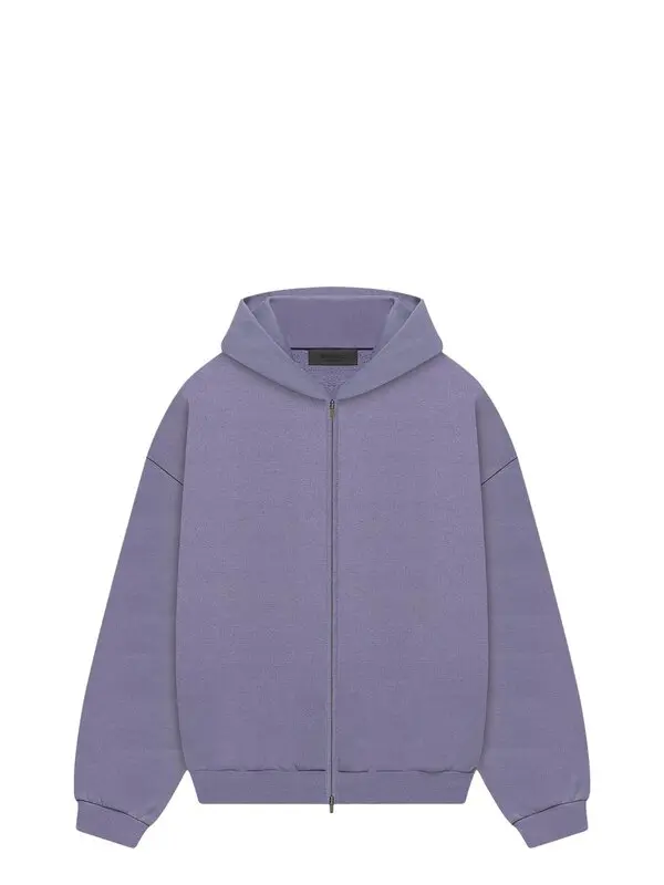 Fear Of God Heavy Fleece Full Zip Hoodie - Purple