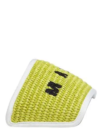 Marni Braided Raffia Slides - White