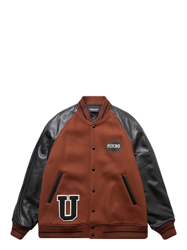 UNDERCOVERISM Psycho Varsity Jacket - Brown