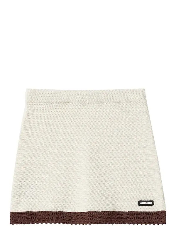 Miu Miu Crochet Mini Skirt - Cream