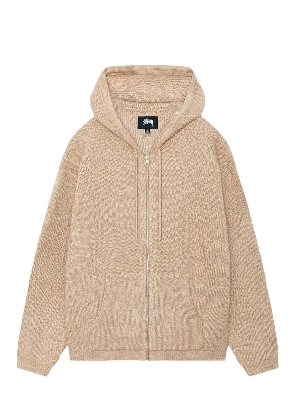 StÜssy Hooded Zip Sweater - Brown