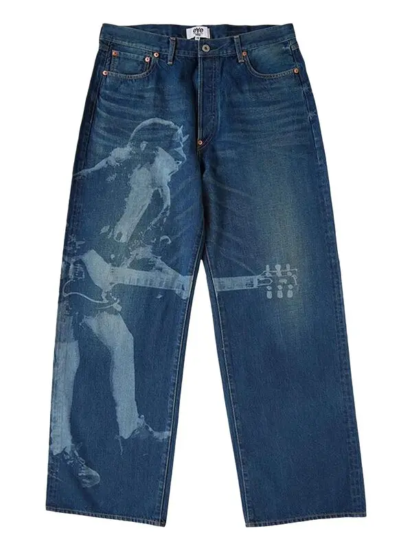 Junya Watanabe Ac/dc Relaxed Jeans - Blue