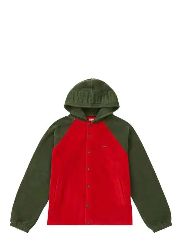 Supreme Polartec Hooded Raglan Jacket - Red