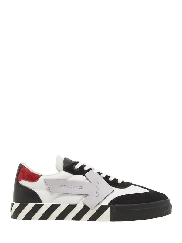 Off-White Floating Arrow Low Vulc Leather Sneakers - Black