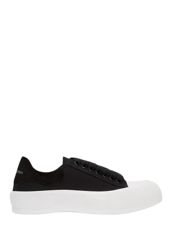 Alexander McQueen Deck Plimsoll Low Top Sneakers - Black