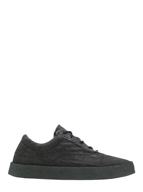 Yeezy Season 6 Washed Canvas Crepe Sneakers - Black