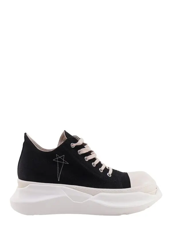Rick Owens Pentagram Embroidery Abstract Low Sneakers - Black