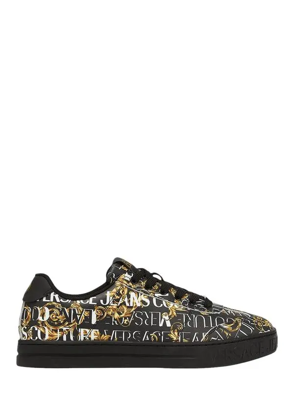 Versace Court 88 Printed Sneakers - Black