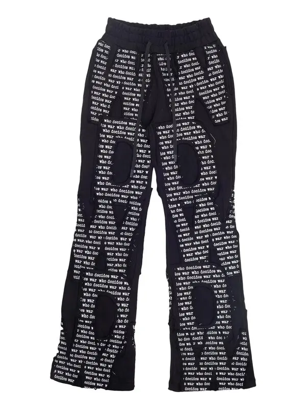 WHO DECIDES WAR BY EV BRAVADO Overlay Sweatpant - Black