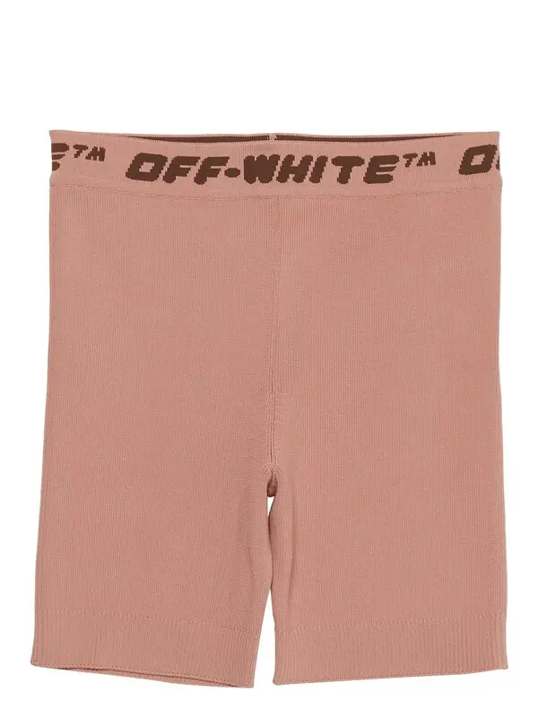 Off-White Logo Band Shorts - Red