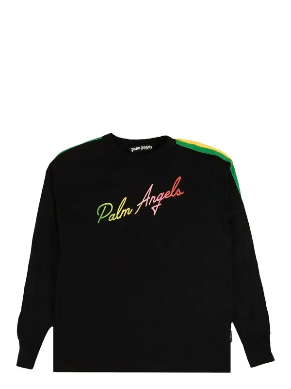 Palm Angels Miami Logo Long-sleeve T-shirt - Black