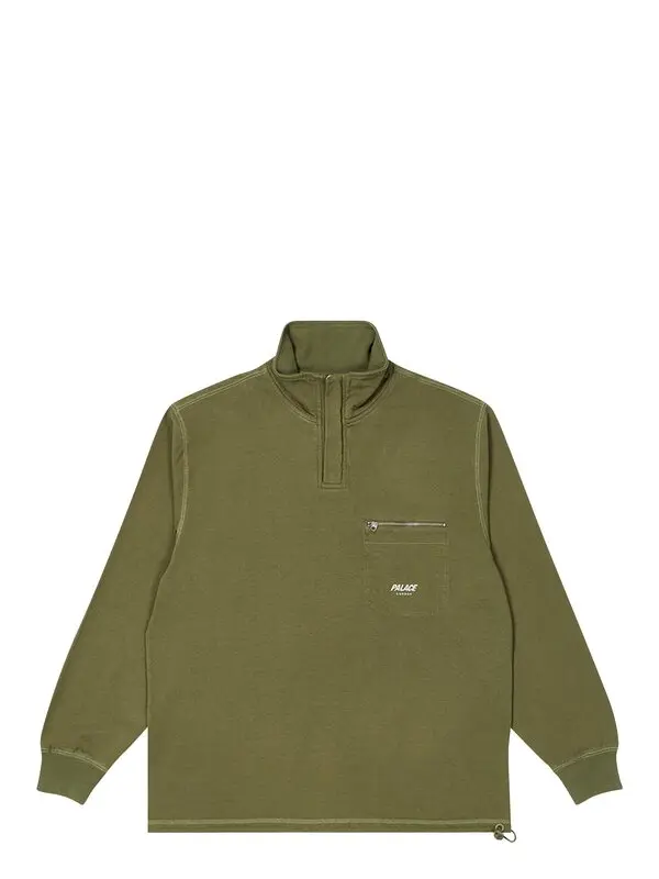 PALACE 1/4 Zip 380 Funnel Neck - Green