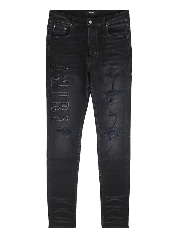 Amiri Logo Appliqué Denim Jeans - Black