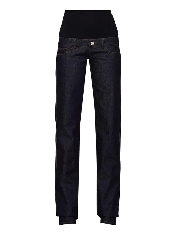 Coperni Jersey Hybrid Denim Trousers - Blue