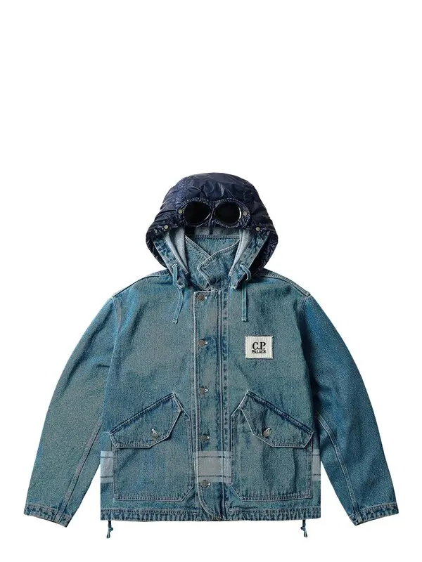 PALACE X C.p. Company 14 3/4oz Denim Goggle Jacket - Blue