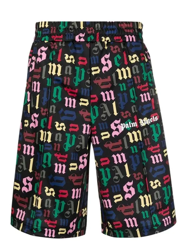 Palm Angels Monogram Track Shorts - Black