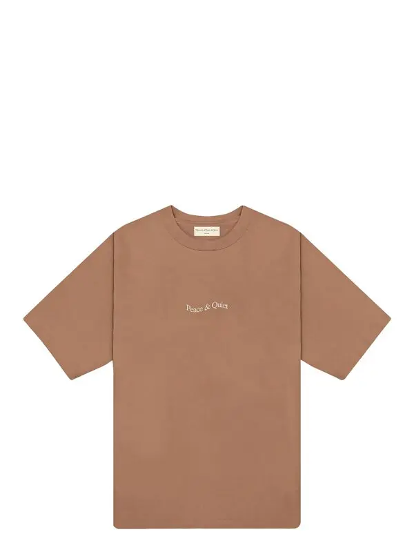MUSEUM OF PEACE & QUIET Wordmark T-shirt - Brown