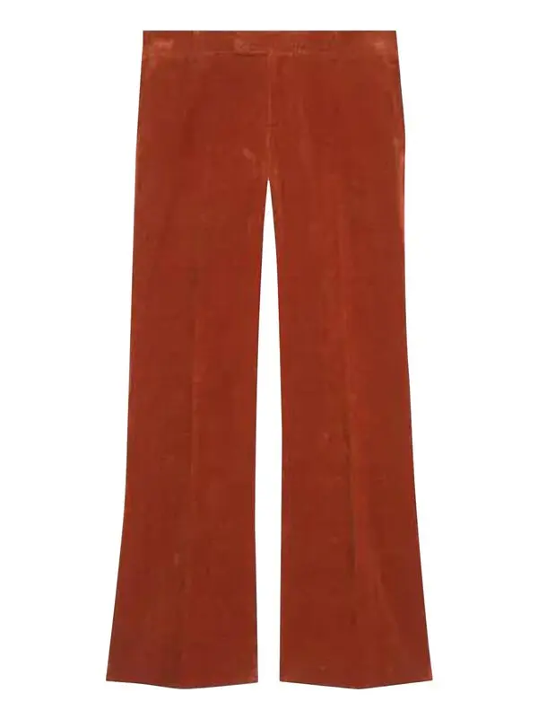Gucci Flared Velvet Trousers - Red