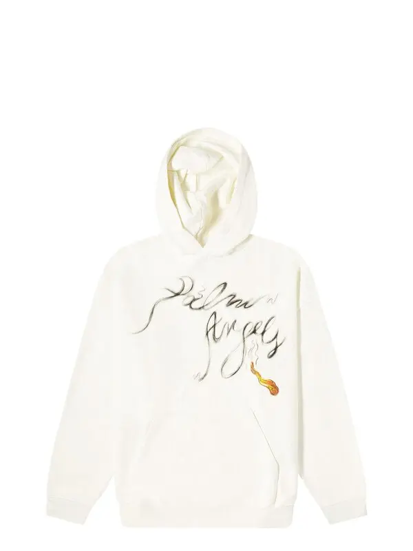 Palm Angels Foggy Hoodie - Cream