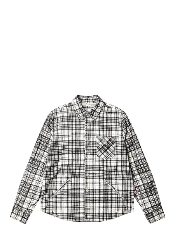 ADVISORY BOARD CRYSTALS Alumni Plaid Overshirt - Black
