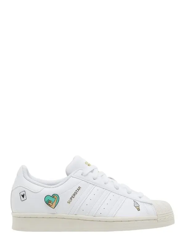 Adidas Superstar J Patches - White