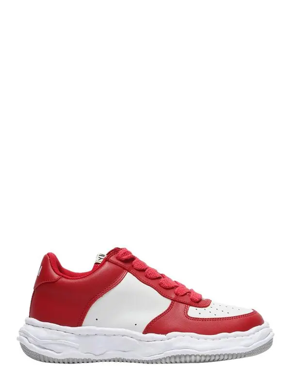 Mihara Yasuhiro Wayne Og Sole Leather Low Top Sneakers - Red