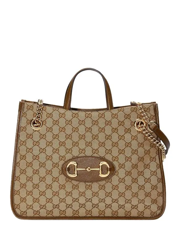 Gucci Horsebit 1955 Medium Tote Bag - Tan