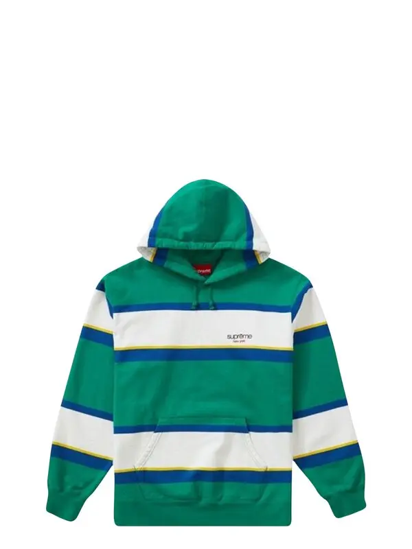 Supreme Stripe Hooded Sweatshirt - Green