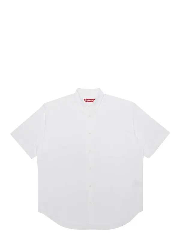 Supreme Loose Fit Short-sleeve Oxford Shirt - White