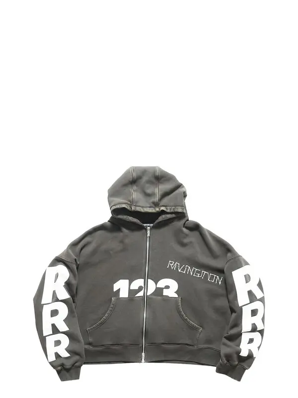 RIVINGTON ROI REBIS Uso-123 Cva Zip Hoodie Mechanic - Black