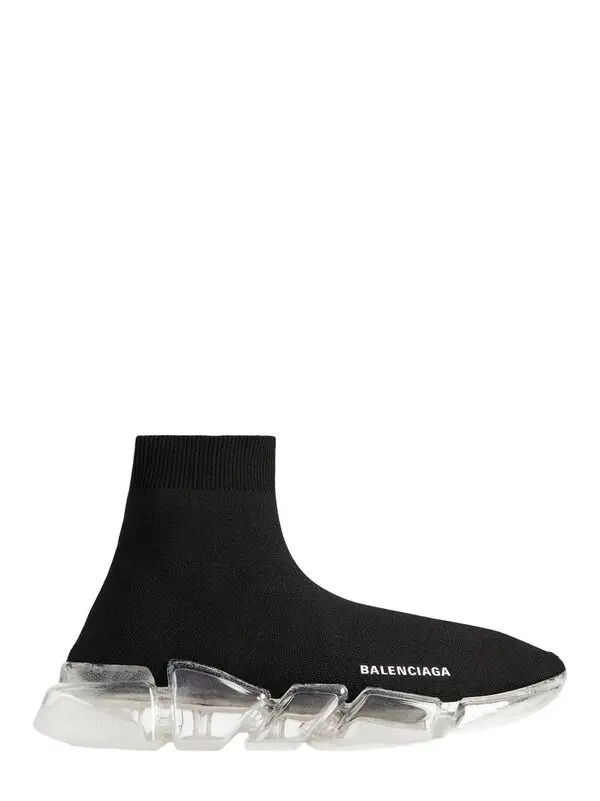 Balenciaga Speed 2.0 Sneaker With Clear Sole - Black