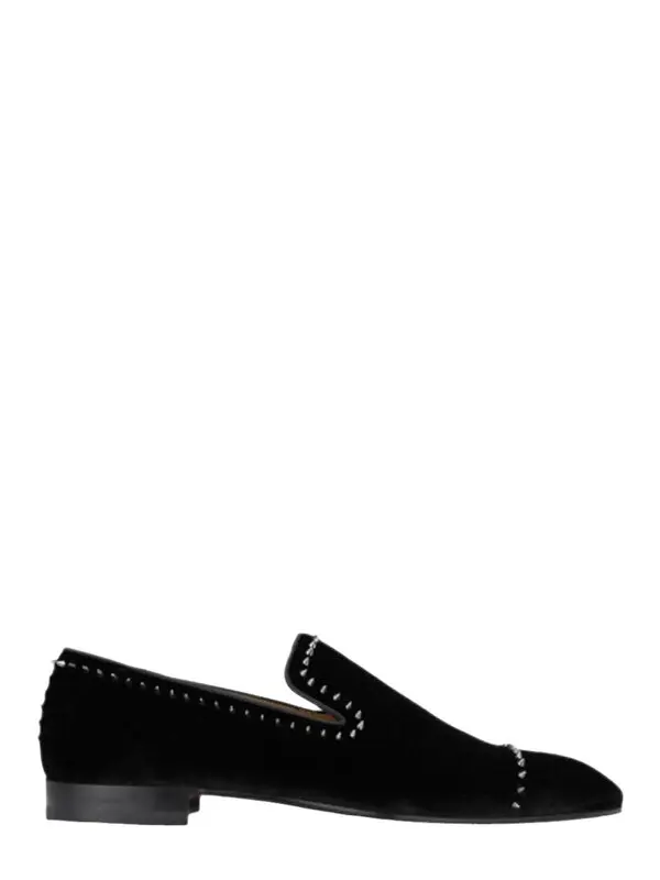 CHRISTIAN LOUBOUTIN Dandeton Flat Velvet Loafer - Black