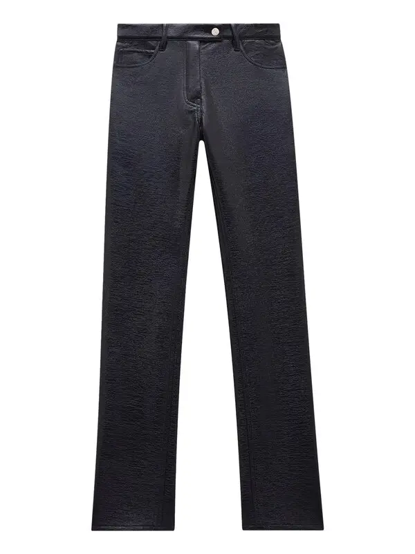 COURREGES 5-pocket Vinyl Pants - Black