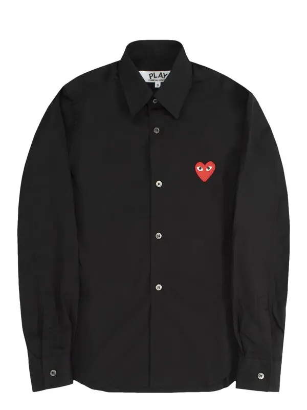 Play Comme Des Garcon Small Heart Shirt - Black