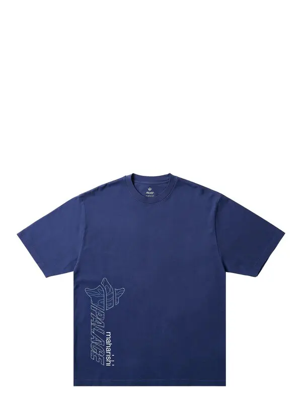 PALACE X Maharishi Templea Star Kor Om T-shirt - Blue