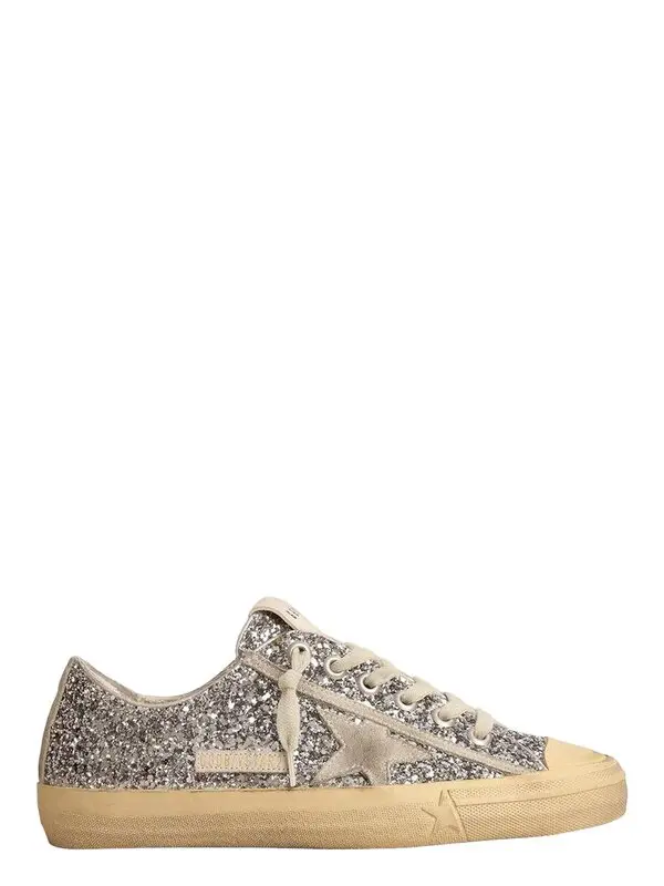 GOLDEN GOOSE V-star Ltd Ice Glitter Sneakers - Silver