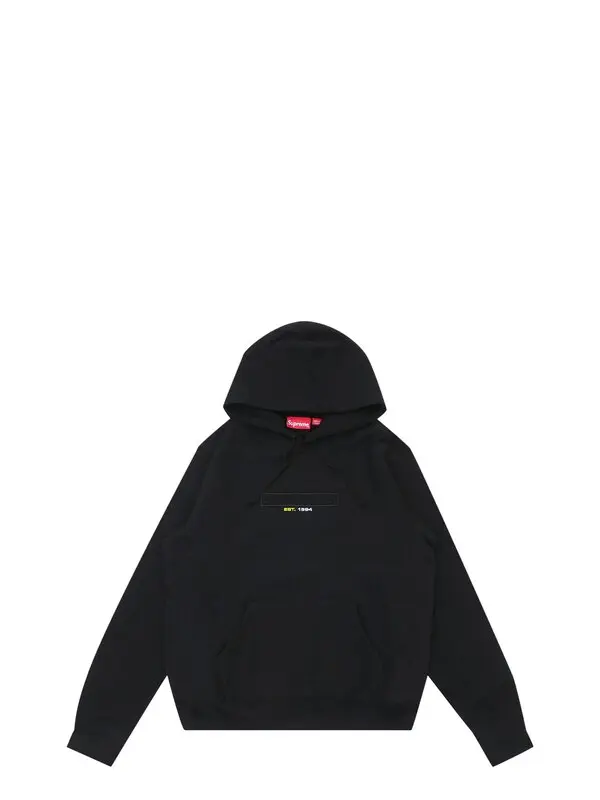 Supreme Embossed Logo Hooded Sweatshirt - Black