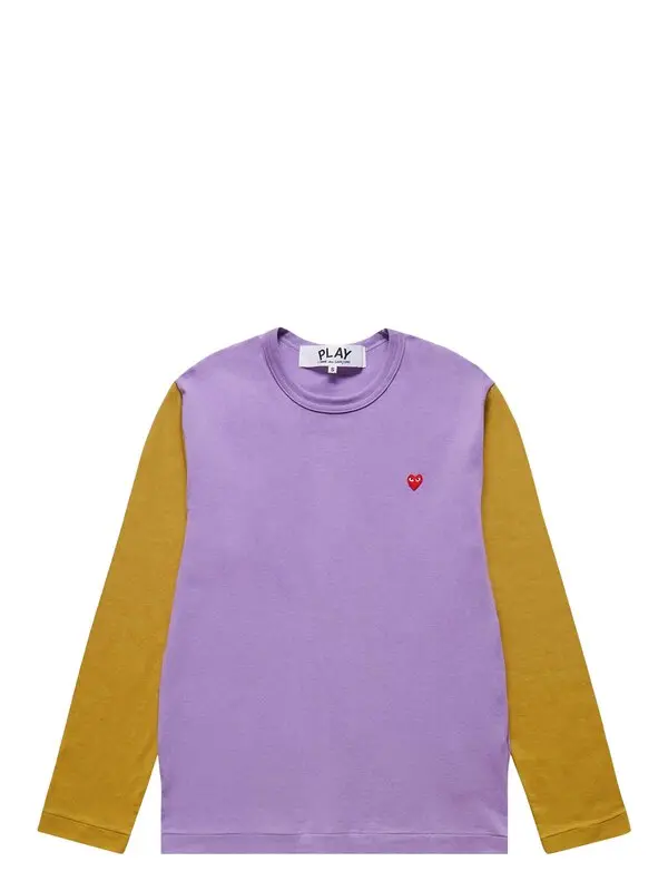 Play Comme Des Garcon Bi-colour T-shirt - Purple