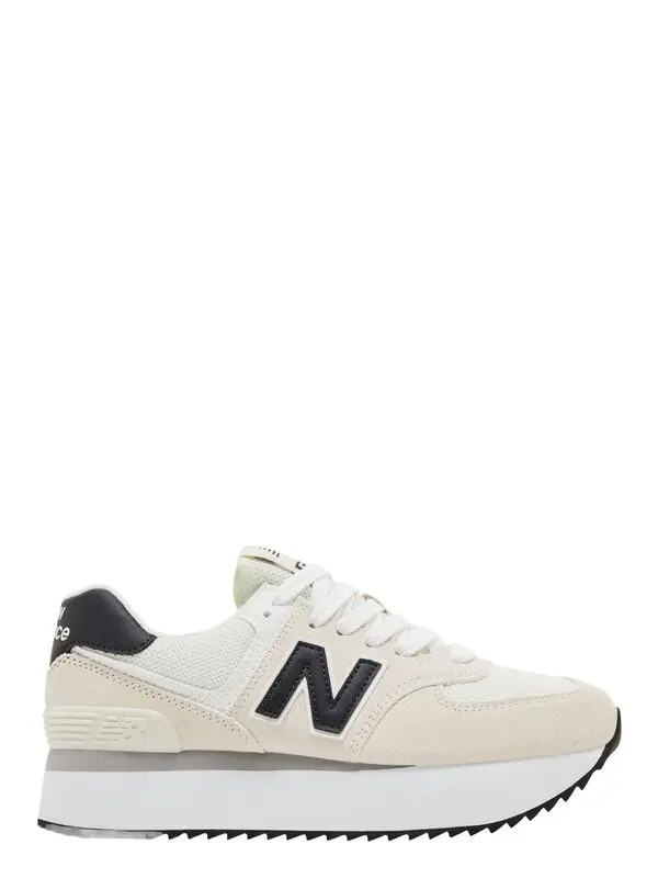 NEW BALANCE 574+ Lace Up Sneakers - Cream