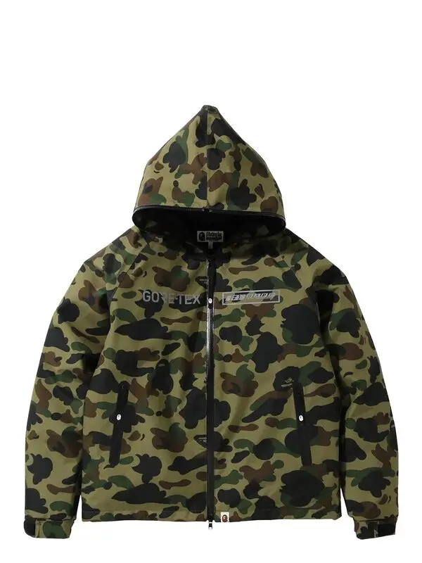 A BATHING APE Gore-tex 1st Camo Hoodie Down Jacket - Green