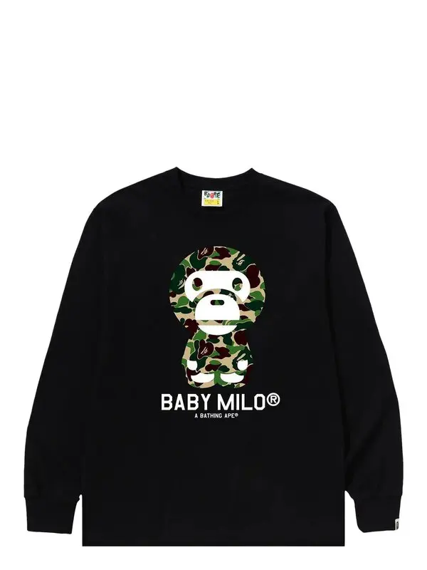 A BATHING APE Abc Camo Baby Milo Long-sleeve Tee - Black