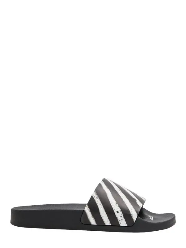 Off-White Graffiti Sliders - Black