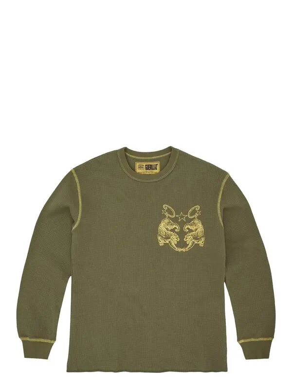 CORTEIZ Tiger Contrast Waffle Long-sleeve - Green