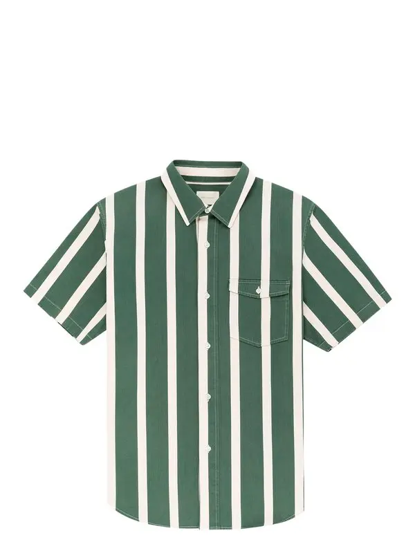 Aimé Leon Dore Bold Stripe Short-sleeve Shirt - Green