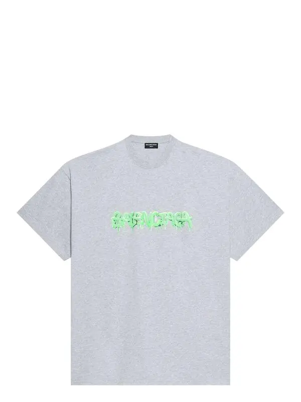 Balenciaga Slime Logo Oversized T-shirt - Grey