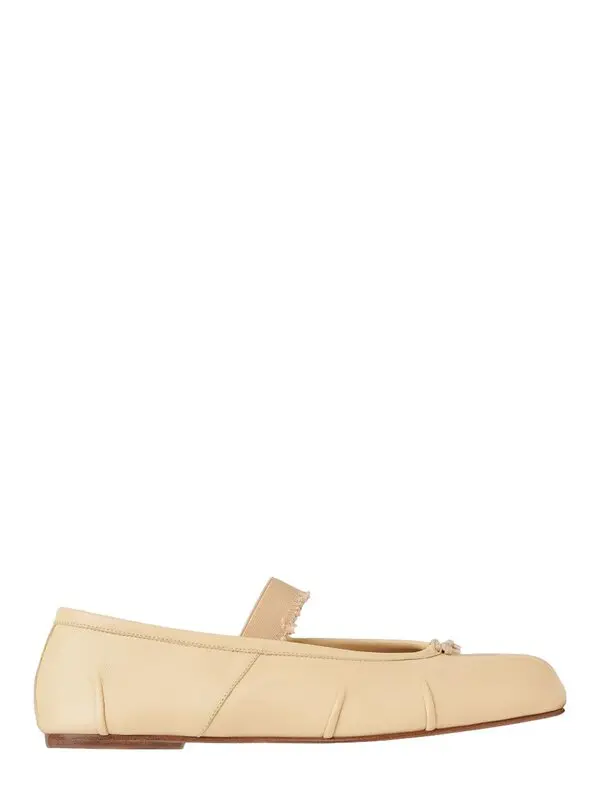MAISON MARGIELA Tabi Ballerina Flat With Elastic Band - Cream