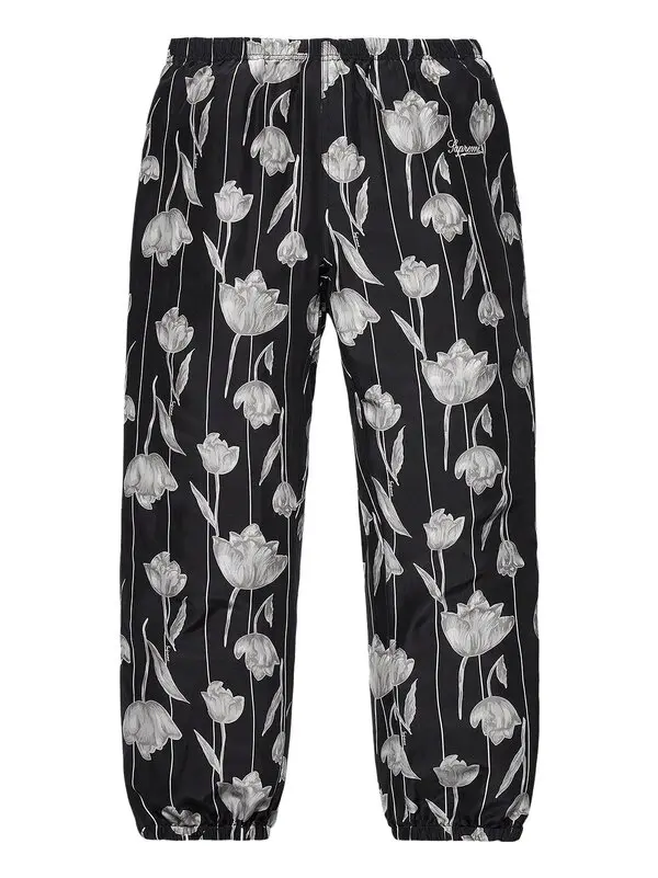 Supreme Floral Silk Track Pant - Black