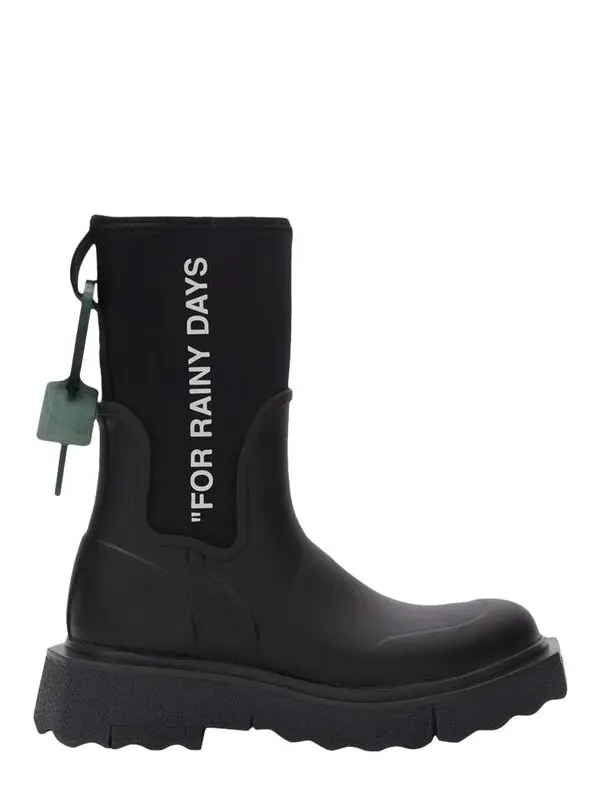 Off-White Wmns Sponge Rubber Rain Boot 'for Rainy Days Matte - Black